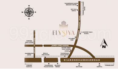 Shivom Realty Shivom Elysiya Map - Behala, Kolkata South Location Map