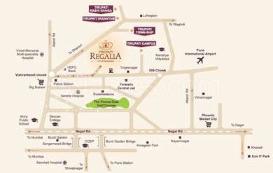 Tirupati Group Pune Tirupati Regalia Map - Dhanori, Pune Location Map