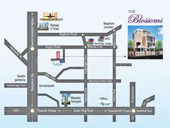 TMR Developers TMR Blossoms Map - Agrahara Badavane, Thanisandra Main ...