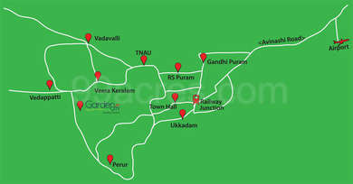 Town and City Developers Garden City Map - Vadavalli , Coimbatore ...