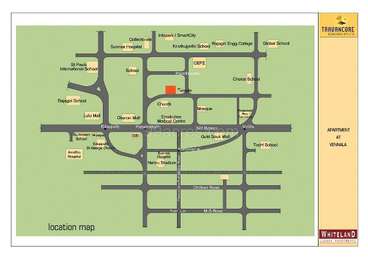 Travancore Builders Travancore White Land Map - Vennala, Kochi Location Map