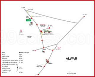 Trehan Builders THD Garden Map - Thara, Bhiwadi Location Map