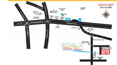 Trend Infratech Trend Golden Heights Map - Bibinagar, Hyderabad ...