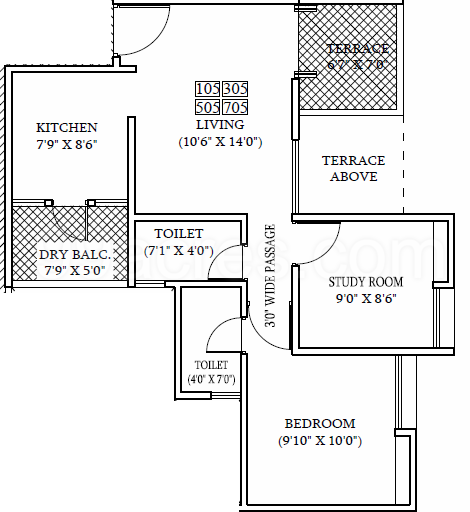 Triaa Housing and Garg Spaces Triaa Hillome Floor Plan - Lohegaon, Pune