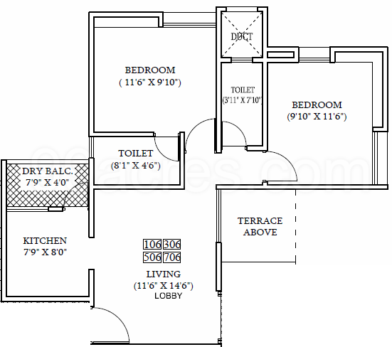 Triaa Housing and Garg Spaces Triaa Hillome Floor Plan - Lohegaon, Pune