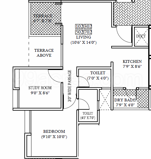 Triaa Housing and Garg Spaces Triaa Hillome Floor Plan - Lohegaon, Pune