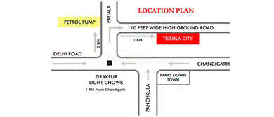 Trishla Buildtech Trishla City Map - Zirakpur, Chandigarh Location Map