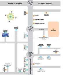 Trishna Real Estate Trishna Orchid Map - Patia, Bhubaneswar Location Map