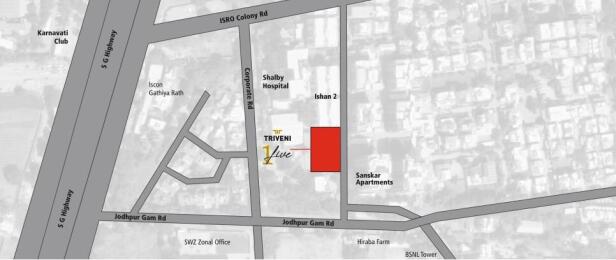 Triveni Infrabuild Triveni 1Five Map - Prahlad Nagar, Ahmedabad West ...