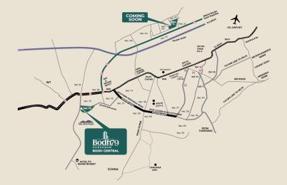 True Habitat Bodh 79 Bodh Central Map - Sector 79, Gurgaon Location Map