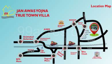 TSR HOMES True Town Villa Map - Bihta, Patna Location Map