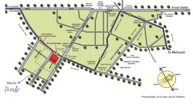 Tulip Infratech Tulip Purple Map - Sector 69, Gurgaon Location Map