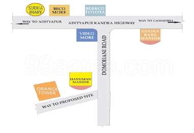 Tulip Homes Tulip Orange Tower Map - Adityapur, Jamshedpur Location Map