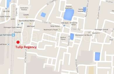 Tulip Infra Tulip Regency Map - Konnagar, Hooghly Location Map