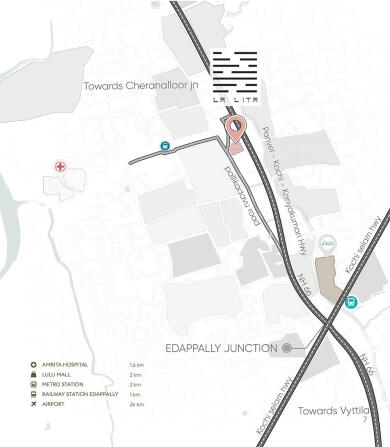 Tulsi Developers Tulsi Lalita Map - Edappally, Kochi Location Map