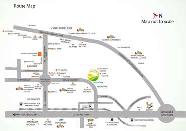 TVS Emerald Flourish Map - Padappai, Kanchipuram Location Map