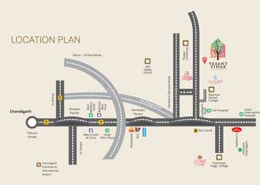 Vaneet Infra Vasant Vihar Map - Dera Bassi, Chandigarh Location Map