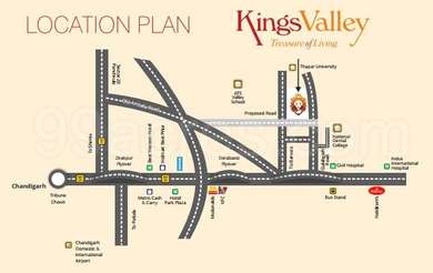 Ubber Group Ubber Kings Valley Map - Dera Bassi, Chandigarh Location Map
