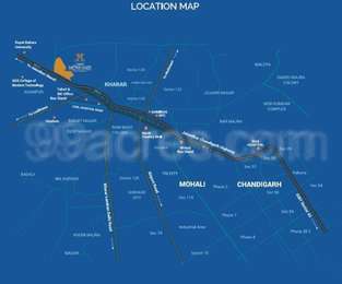 Ubber Group Ubber Mews Gate Map - Kharar, Mohali Location Map