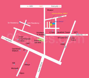 Udaya Heights Udaya Royal Crest Map - Kothaguda, Hyderabad Location Map