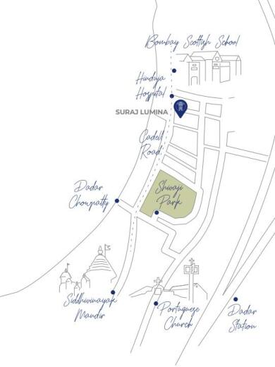 Uditi Premises Suraj Lumina Map - Mahim, Mumbai South Location Map