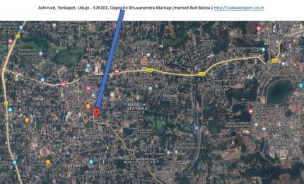 Udupi Aasheervaad Developers Ashirvad Map - Shivalli, Udupi Location Map