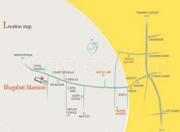 UMS Developers UMS Bhagabati Mansion Map - Patia, Bhubaneswar Location Map