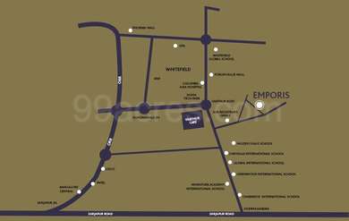 Unicca Emporis Map - Varthur, Bangalore East Location Map
