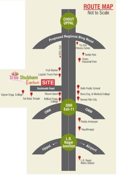 Unique Infra Projects Unique Sree Shubham Enclave Map - Ramoji Film ...