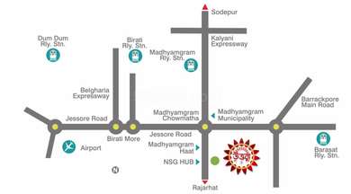 Unique Realcon Unique Uttara Map - Madhyamgram, Kolkata Location Map