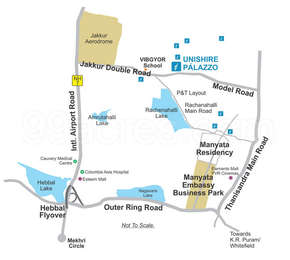 Unishire Builders Unishire Palazzo Map - Manyata Tech Park, Thanisandra ...