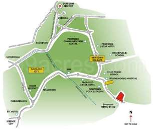 Unitech Group Unitech Fresco Map - New Town, Kolkata Location Map