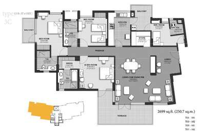 3 BHK Apartment / Flat for sale in Unitech Harmony Nirvana Country ...