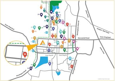 Aspira J P Nagar Map - JP Nagar, Bangalore Location Map