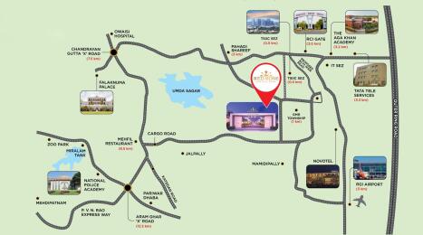 Red Rose Homes Red Rose Valley Map - Shamshabad, Hyderabad Location Map