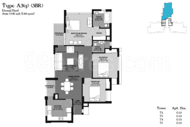 3 BHK Apartment / Flat for sale in Unitech Cascades Sector Pi 2 Greater ...