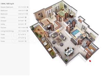 3 BHK Apartment / Flat for sale in Unitech Horizon Sector Pi- II Gr ...