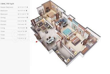 3 BHK Apartment / Flat for sale in Unitech Horizon Sector Pi- II Gr ...