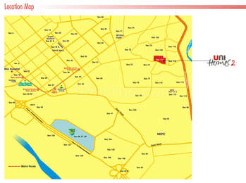Unitech Group Unitech Unihomes 2 Map - Sector 117, Noida Location Map