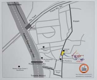 United Construction Co Kuber Heights Map - Thane East Location Map