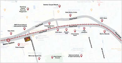 United Developers Pune United Swojas One Map - Ideal Colony, Kothrud ...