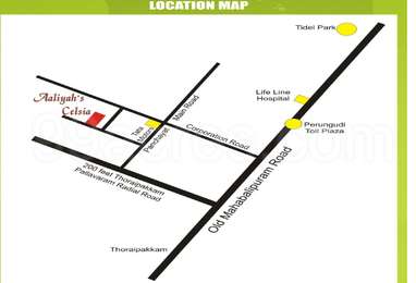 Aaliyahs Celsia Map - Perungudi, Chennai Location Map