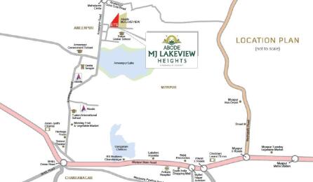 Abode MJ Lake View Heights Map - Aminpur, Hyderabad Location Map