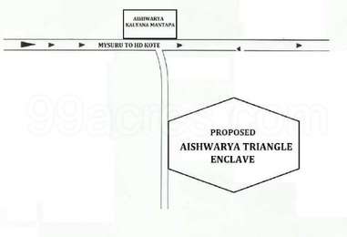 Aishwarya Triangle Enclave Map - Jayapura, Mysore Location Map