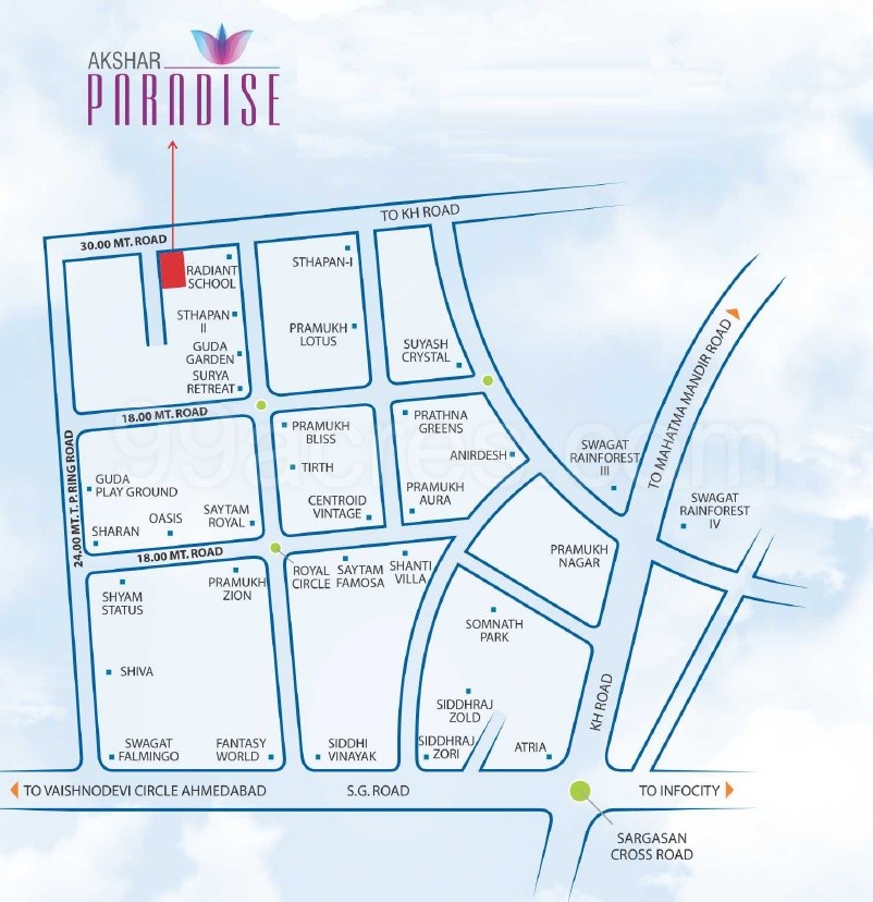 Akshar Paradise Gandhinagar and Sabarmati, Uvarsad | Price List ...