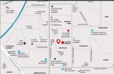 Kohinoor Group Pune Kohinoor Jeeva Map - Bibwewadi, Pune Location Map