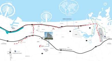 Azizi Developments Azizi Grand Map - Dubai Sports City Location Map