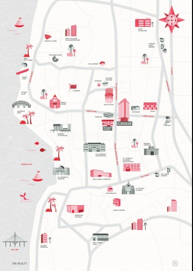 Cassias Map - Bandra West, Mumbai Location Map