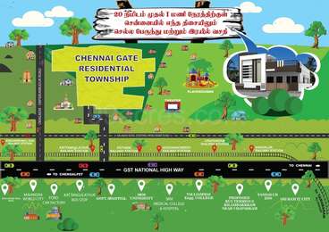 Chennai Gate Map - Kattankulathur, Chennai South Location Map