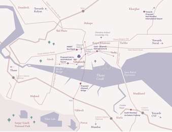 GeeCee Ventures GeeCee Cloud 36 Map - Ghansoli, Navi Mumbai Location Map